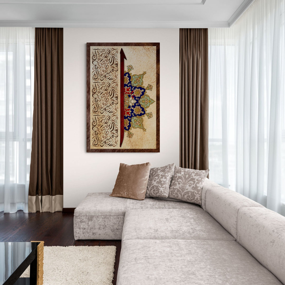 Traditional and Modern Islamic Art-Alif-Lohe Qurani-Thuluth-Sunbuli